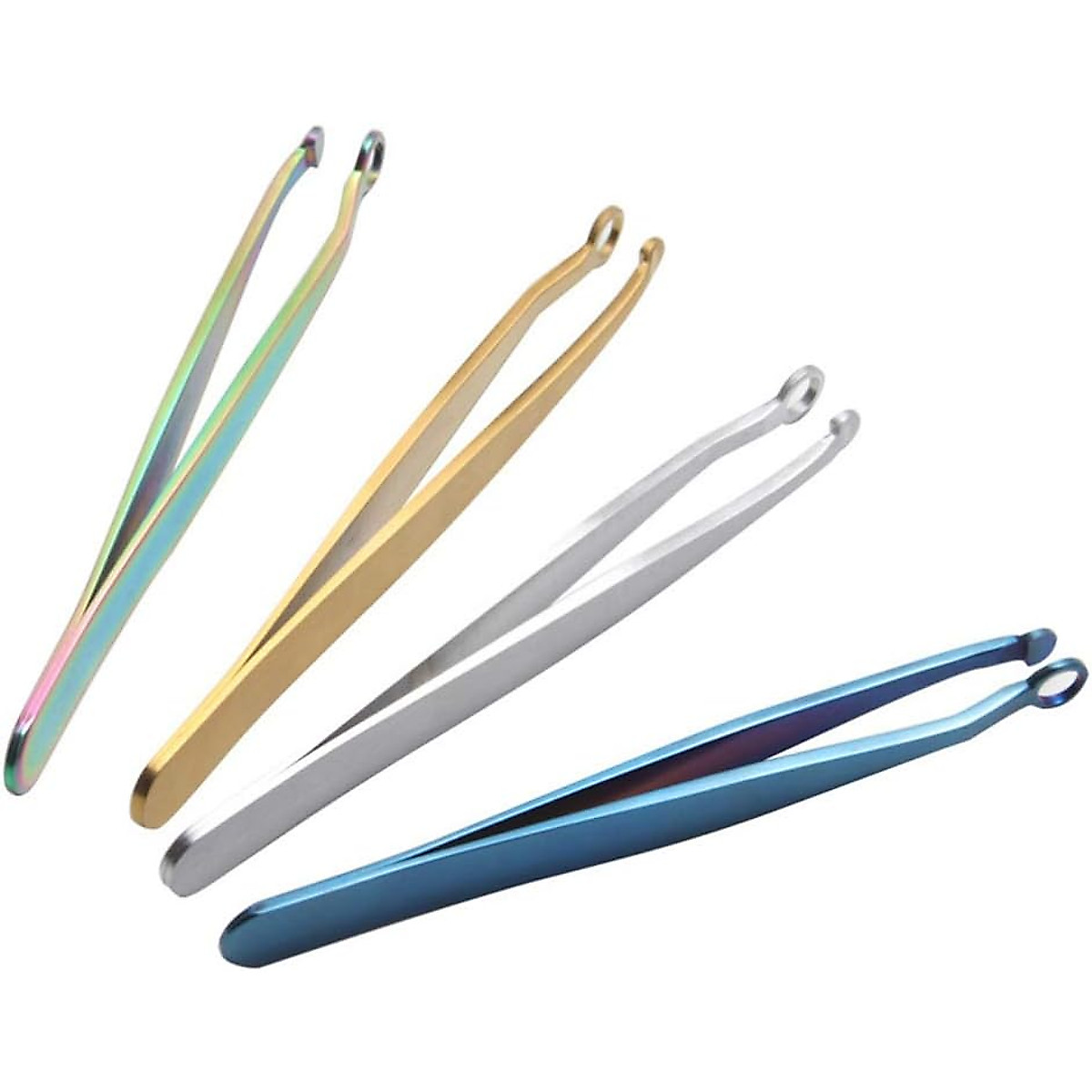 EXCEART Precision Nose Hair Tweezer Stainless Steel Round Head Grooming Scissor Eyebrow Clippers Trimmer for Safely Trim Nose and Ears (Silver)