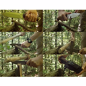 CELTIBEROCOCO - Outdoor / Survival / Hunting / Tactical Knife - Cocobolo Wood Handle, Stainless Steel MOVA-58 with Genuine Leather Multi-positioned Sheath + Sharpener Stone + Firesteel