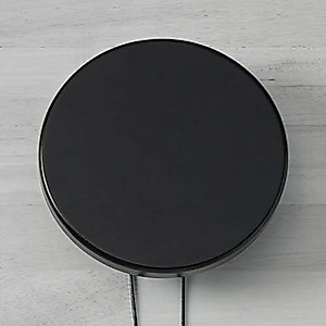 MELANNCO Round MDF Wall Hook, Set of 3, Black