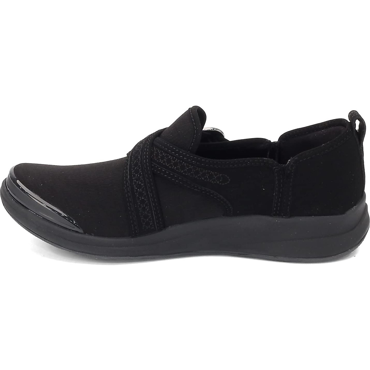 BZees Womens Indigo Loafer, Black Washable Fabric, 8 US