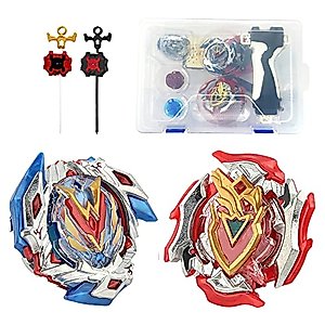 Gytobytle 2 Bey Spinning Top Launcher Battling Set, Blade Burst Surge Metal Fusion with Box for Boys Kids
