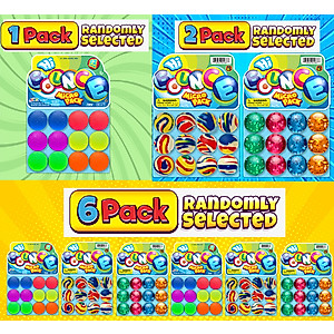 2CHILL Super Bouncy Balls Hi Bounce (6 Packs of 12 Balls) Small Toys Party Favors. Racketball Kids Prize Premium Giveaways Gift Toy. Mini Colorful Rubber Balls. Bulk Party Favors. 967-6s