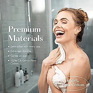 Sutera - Wash Towels Extra Absorbent Silverthread Washcloths Set - Pack of 4 White - 100% CA-Grown Cotton - Luxury Soft Durable Quick Drying Fabric Bathroom Face Cloths 12"x12"