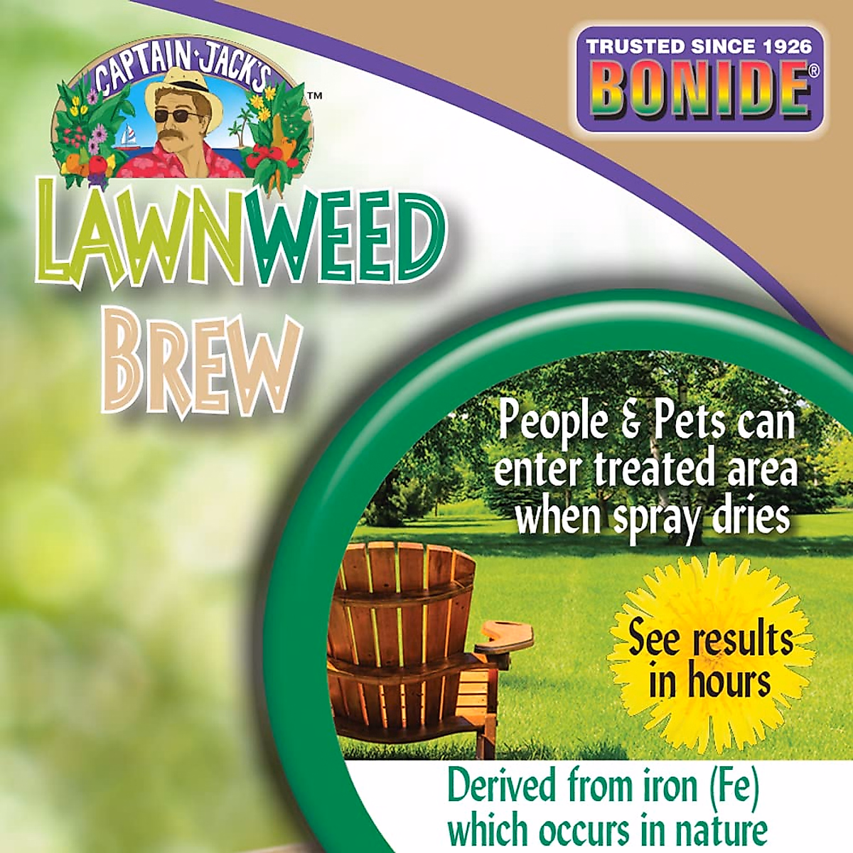 Bonide Captain Jack's Lawnweed Brew, 32 oz Ready-to-Use Spray, Fast-Acting Formula Controls Weeds, Moss, Algae, Lichens & Disease