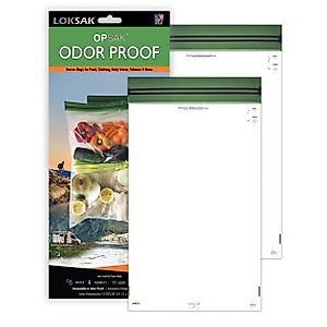 LOKSAK - OPSAK Odorproof Dry Bags for Backpacking, Hiking and Storage- Resealable and Reusable Storage Bags (2 Pack - 12 Inch x 20 Inch)