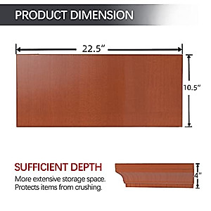 Hidden Compartment Wall Shelf Wood with RFID Lock,Floating Shelves for Walls with Secret Storage Space, 22.5 " X 10.5" X 4" (Dark Wood)
