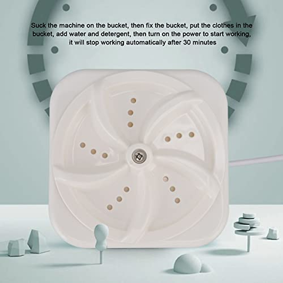 Leftwei Portable Washer Machine, 18W Mini Washing Machine Foldable Turbine Washing Machine Clothes Washing Machines Mini Clothes Washer for Socks Underwear T Shirt Ties