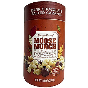 Harry & David Moose Munch Dark Chocolate Salted Caramel Premium Popcorn 10oz Canister