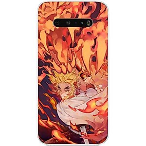 Tongstar Compatible with LG V60 ThinQ | LG V60 ThinQ 5G Case Sla'yer Rengok'u Gift De'mon 996 Man Boys Girls Cartoon Cool Design Soft TPU Phone Case