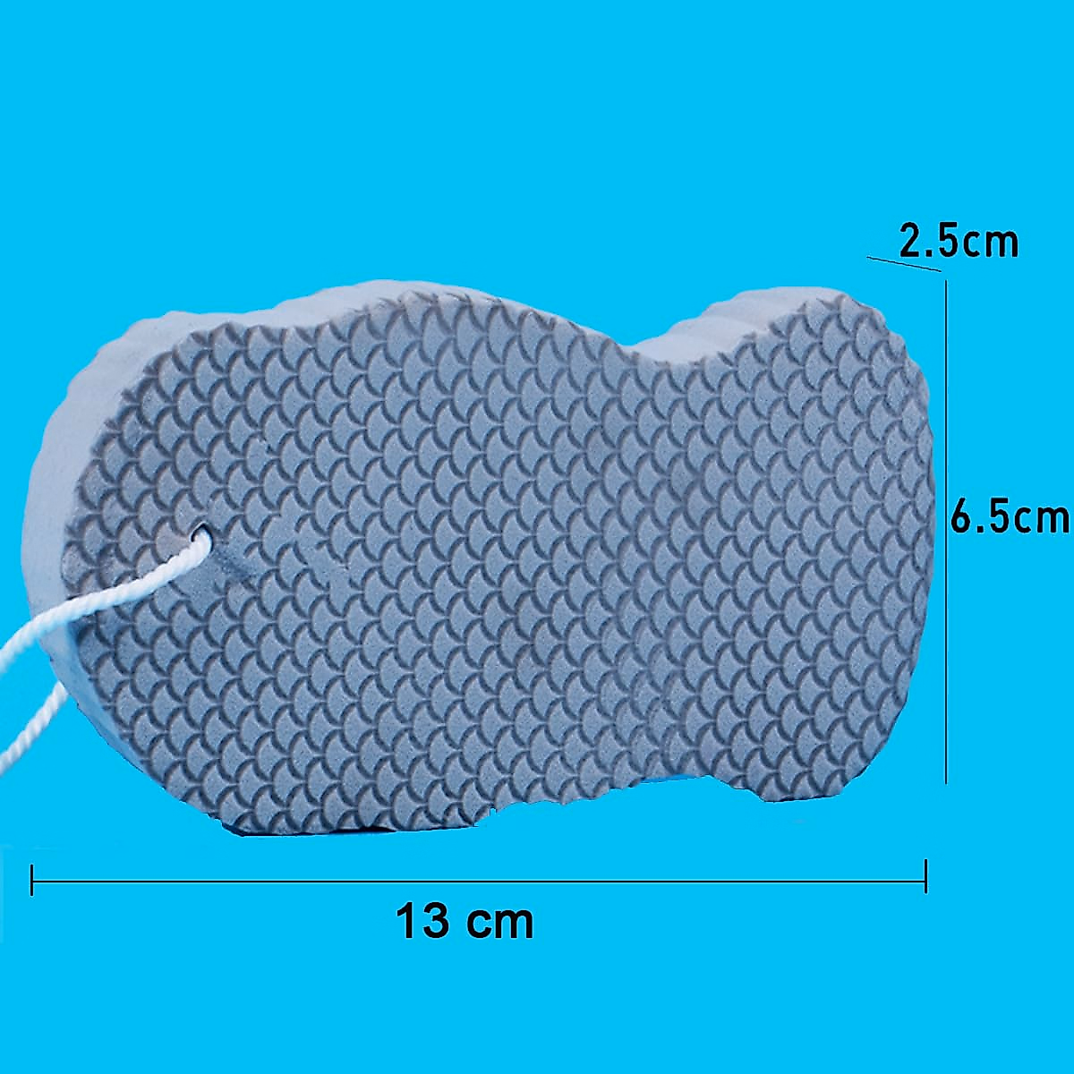 WFWJ 3Pcs Magic Exfoliating Bath Sponge,3D Super Soft Exfoliating Bath Sponge,Exfoliating Sponge Remover Dead Skin for Adults Children and Pregnant Women,Reusable(Blue+Pink+Gray)