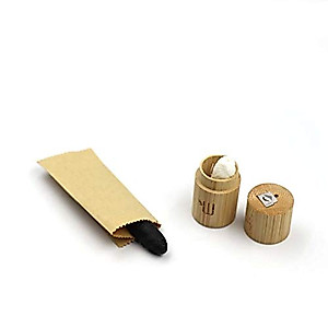 Dental Floss threaders Biodegradable Bamboo Charcoal Dental Floss with refillable Bamboo Container | Free Refill | Natural Candle Wax | 30M x 10| Corn and Charcoal Floss, | Environmental Protection |