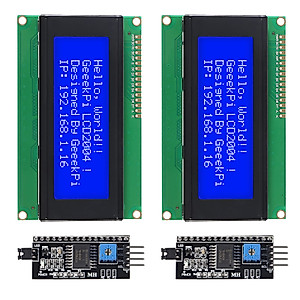 Alinan 2pcs IIC I2C TWI Serial LCD 2004 20X4 Display Blue Screen with IIC I2C Module Interface Adapter