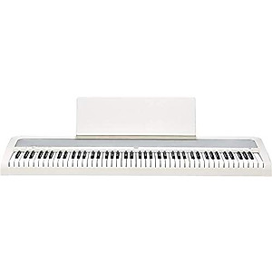 Korg B2SP Digital Piano - White Bundle with Furniture Stand, Three-Pedal Unit, Bench, Instructional Book, Austin Bazaar Instructional DVD, and Polishing Cloth