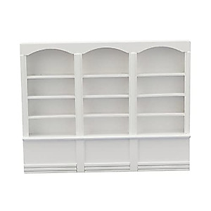 LIFKOME 1pc Mini Furniture Accessories Decked Accessories Book Display Case Mini Bookshelf Wooden Bookcase Locker Display Shelves Locker Miniture House Furniture Mini Furniture Accessory