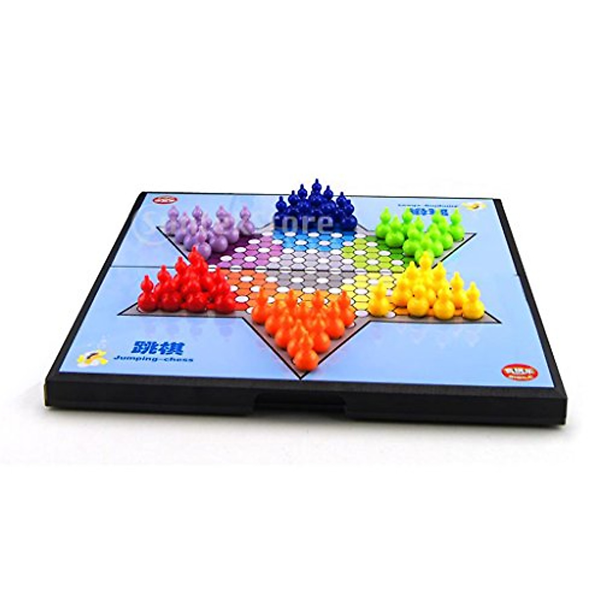 RAHYMA Weiping - Portable Magnetic Folding Chessboard Chinese Checkers Jumping Chess Set Board Game Toy Party Bag Fillers Product Statistics Code -997