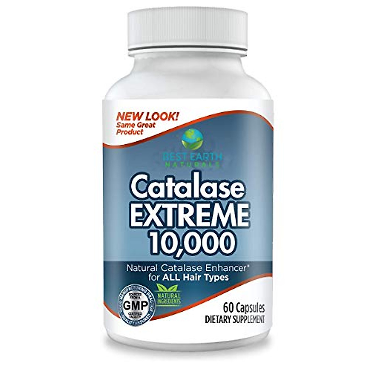 Catalase Extreme 10000 Three Month Supply Enzyme Hair Supplement with Catalase, Saw Palmetto, FoTi, Biotin, PABA, and More 180 Count