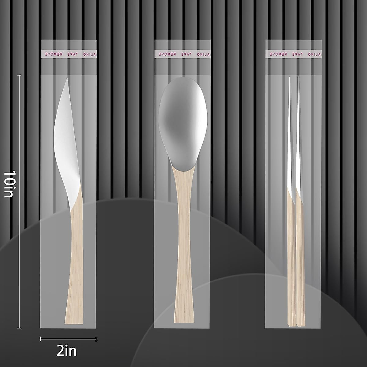 QINGZHE 100 Pcs Self Sealing Cellophane Bags 2x10 Inches Clear Pretzel Rod Bags, Resealable Bag for Packaging ICY Candy Popsicle,Gifts, Favors, Products