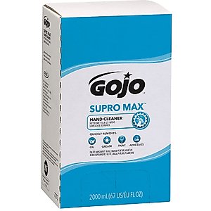 GOJO SUPRO MAX Hand Cleaner, Citrus Scent, 2000 mL Heavy Duty Hand Cleaner Refill PRO TDX Push-Style Dispenser (Pack of 4) - 7272-04