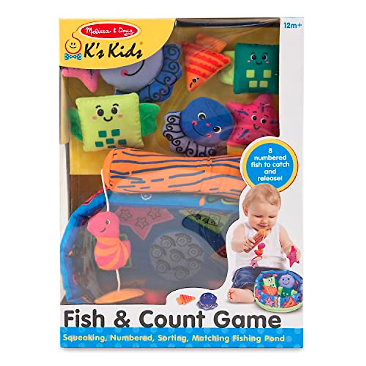 Melissa & Doug K's Kids Fish and Count Learning Game With 8 Numbered Fish to Catch and Release