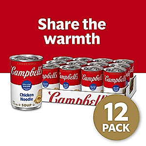 Campbell's Condensed 25% Less Sodium Chicken Noodle Soup, 10.75 Ounce Can (Pack of 12)