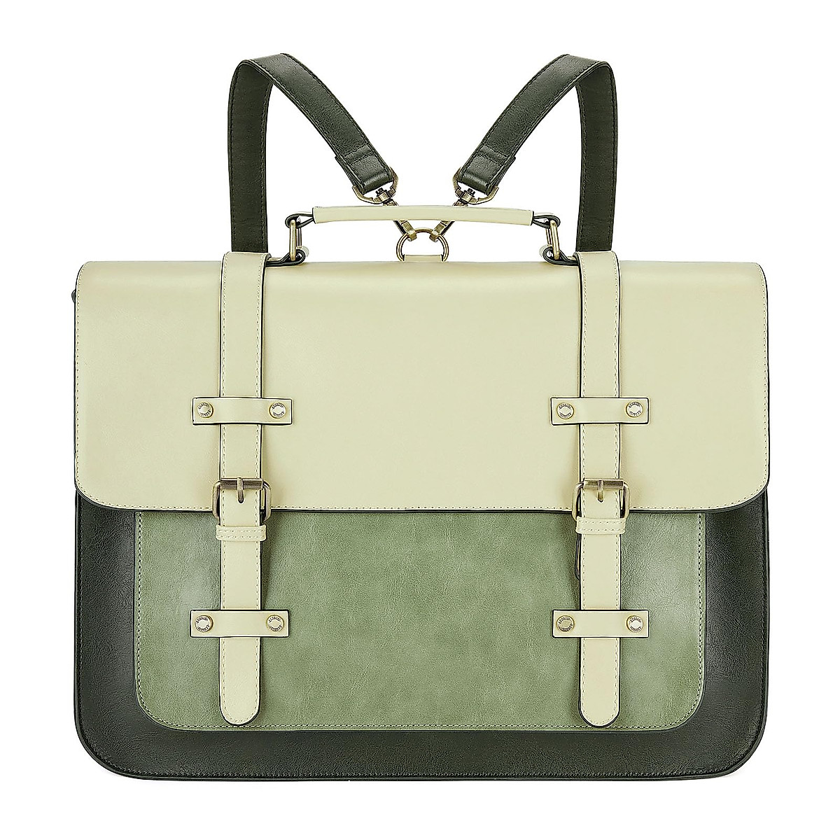 ECOSUSI Laptop Bag for Women Vegan Leather Messenger Bag Fashion Briefcase Backpack 15.6 inch Computer Satchel Bag