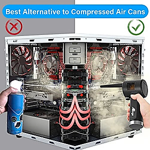Electric Air Duster, Cordless Air Duster, Rechargeable Compressed Air Duster, 33000 RPM Air Blower, Two Smart Start Modes, Good Replacement for Compressed Air Can, Reusable Dust Destroyer…