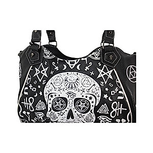 LOst Queen Gothic Rockabilly Skull Pentagram Shoulder Bag - Purse