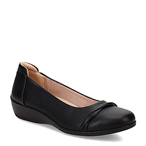 LifeStride Womens Impact Loafer, Black, 8.5 Wide US
