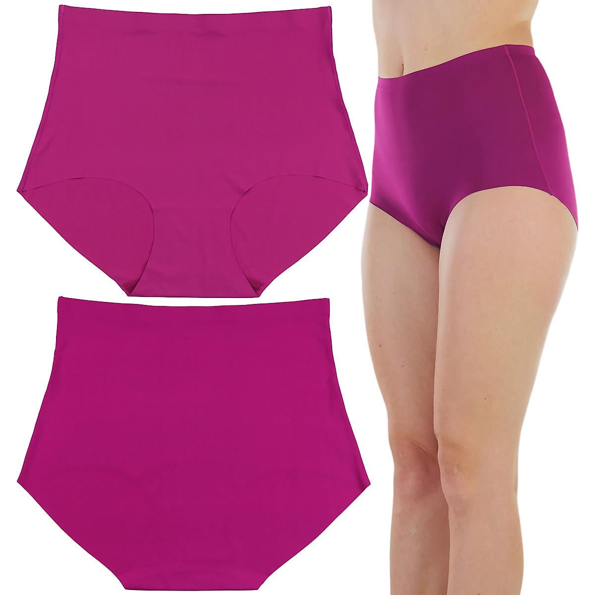 ToBeInStyle Women's 6 Pack High Laser Cut Panties - Assorted - XL