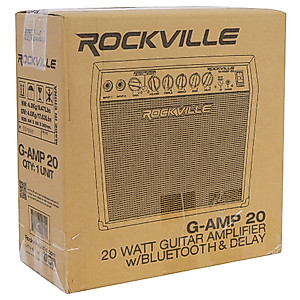 Rockville G-AMP 20w Guitar Amplifier Combo Amp Bluetooth/Delay+Mic+Headphones