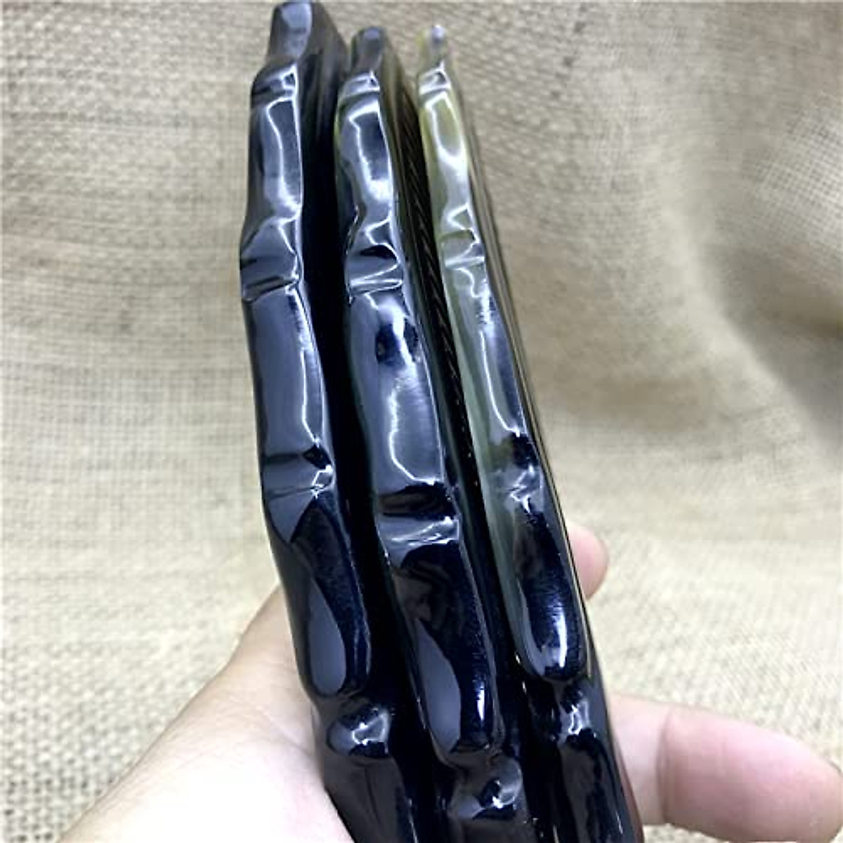 100% Handmade Anti-Static Natural Horn Comb - YOEIOCLR Thickened Handle Premium Quality Horn Comb- Professional hair care and Straighten Massage Comb(8.35in- Pack of 1)