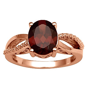 Shine Jewel Solitaire 925 Sterling Silver 1.45 Ctw Red Garnet Stackable Rose Gold Ring (8)