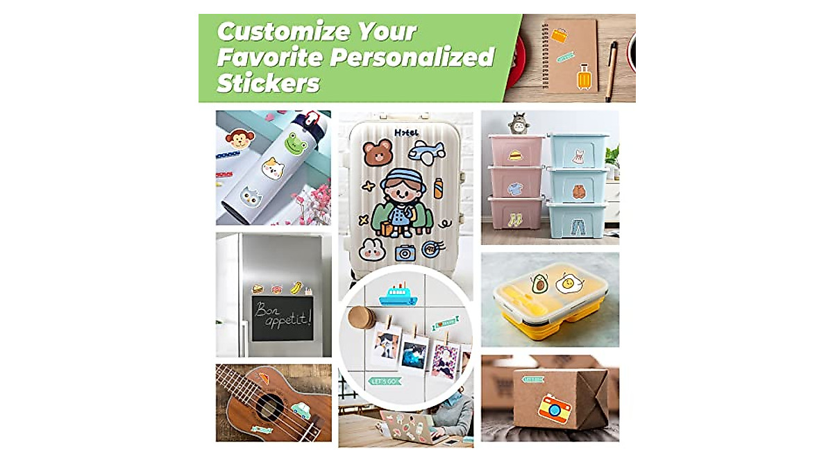 Glossy Sticker Photo Paper - 50 Sheets for Inkjet Printers