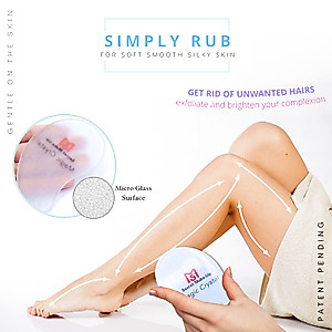 Magic Crystal Painless Hair Remover for Men and Women (New Technology) Fast & Easy - Soft Smooth Silky Skin, Clear Glitter