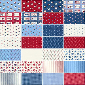 Moda Fabrics Prairie Days Charm Pack by Bunny Hill Designs; 42-5 Inch Precut Fabric Quilt Squares Assorted 5 Inches 2990PP