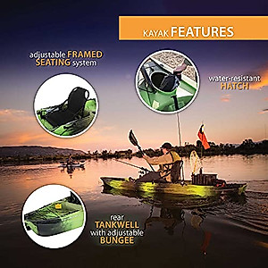 Lifetime Pro Angler 118 Fishing Kayak, Gator Camo