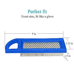 HOODELL 2 Pack 697153 Air Filter, Compatible with Briggs and Stratton 698083 795115, John Deere gy20573, Premium Lawn Mower Air Cleaner