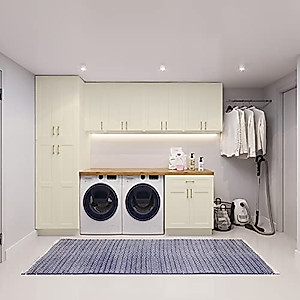 LOVMOR Kitchen Wall Cabinet & Cupboard, Medicine Cabinet,Bathroom Cabinet Wall Mounted with Doors and Shelves, 12" D*9" W*42" H, Shaker Antique White