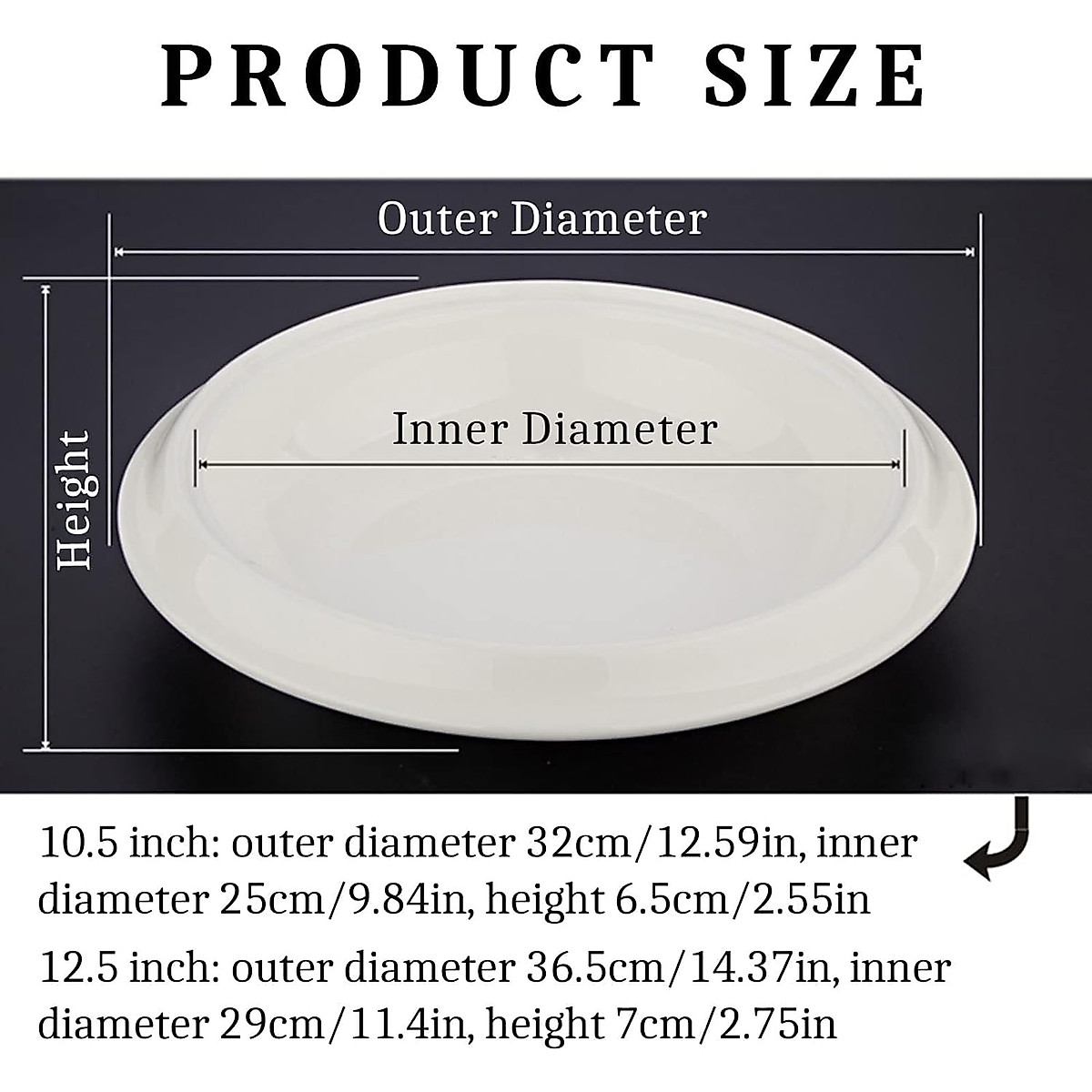 HONHPD Ceramics Chafing Dishes & Food Warmers, Household Gold Plated Buffet Server Warming Tray with Food Pan, Fuel Holder and Lid, for Wedding, Parties, Banquet, Catering Events,12.5INCH