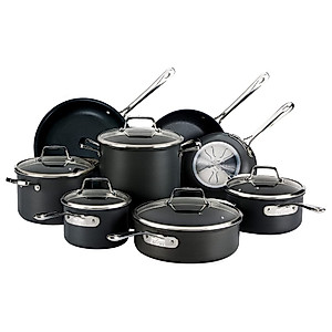 All-Clad B1 Hard Anodized Nonstick Cookware Set 13 Piece Induction Oven Broiler Safe 500F Pots and Pans Black