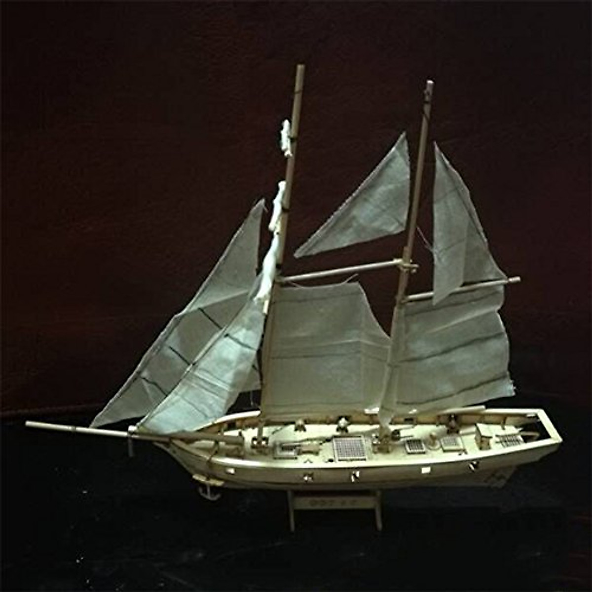 Gigicloud DIY Hobby Wooden Ship, 1:100 Scale Wooden Wood Sailboat Ship Kits Home DIY Model Home Decoration Boat Gift Toy Assembly Model Boat Kits Sailing Boat Kit Decor Toy Gift for Kids