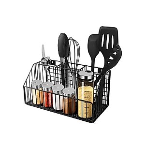 utensil organizer,kitchen utensil holder,utensil holder,cooking utensil holder,utensil caddy,kitchen utensil organizer,black utensil holder,large utensil holder,spatula holder(Wall mountable)