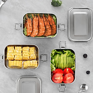 BEFOY Small Stainless Steel Food Storage Containers Set | Reusable Metal Lunch Snack Boxes Food Prep Container with Lids Freezer & Dishwasher Safe | 550 ml | BPA-Free Plastic-Free