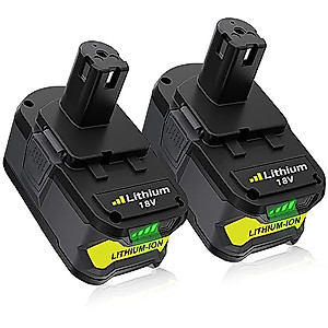ULATI 2Pack Replacement for Ryobi Battery 18v 6.0Ah Lithium Battery Compatible with Ryobi One 18v Battery P108 P107 P105 P104 P103 P102 and Cordless Power Tool
