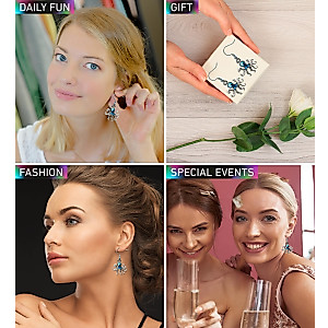 Puzzled Octopus Earrings - Charming New Zealand Blue Paua Shell Octopus Jewelry Earrings, Elegant Abalone Shell Sea Animals Earrings, Unique Jewelry Sterling Silver Earrings Gifts for Women - 3 Inches