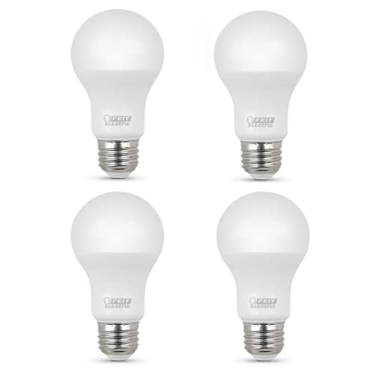 Feit Electric LED Light Bulbs, A19 60W Equivalent, Non Dimmable, 800 Lumens, A19 LED Light Bulbs, E26 Base, 2700k Soft White, A19 LED Bulbs, 10 Year Lifetime, 4 Pack, A800/827/10KLED/4