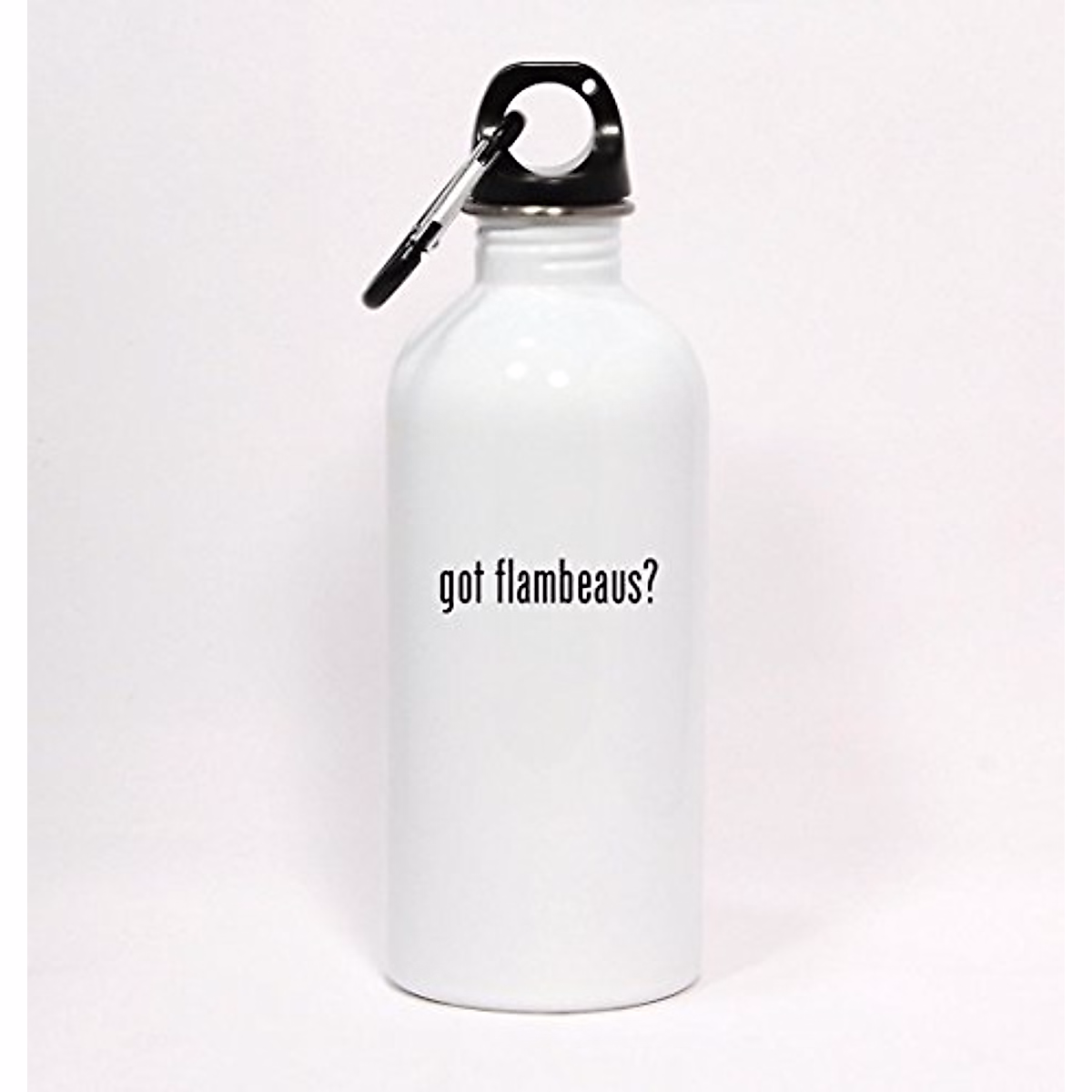 Los Drinkware Hermanos got Flambeaus? - White Water Bottle with Carabiner 20oz