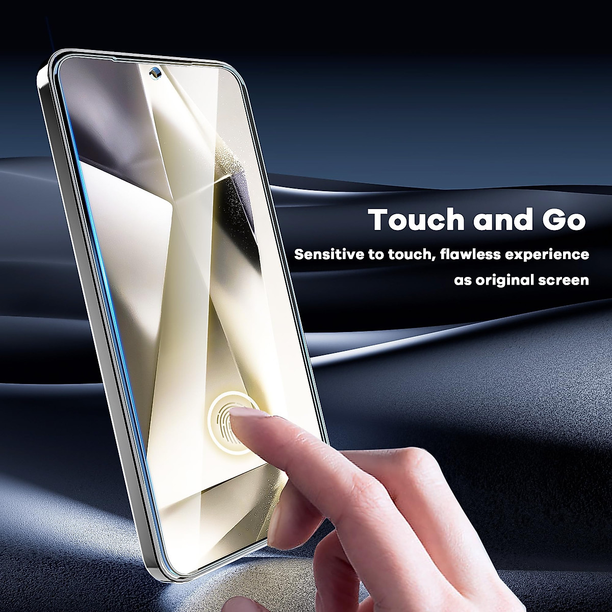 AACL [4-Pack for Samsung Galaxy S24 Plus Screen Protector Film [Not Glass] Bubble free Galaxy S24 Plus 5G Hybrid Film [Fingerprint Compatible][7H Hybrid]