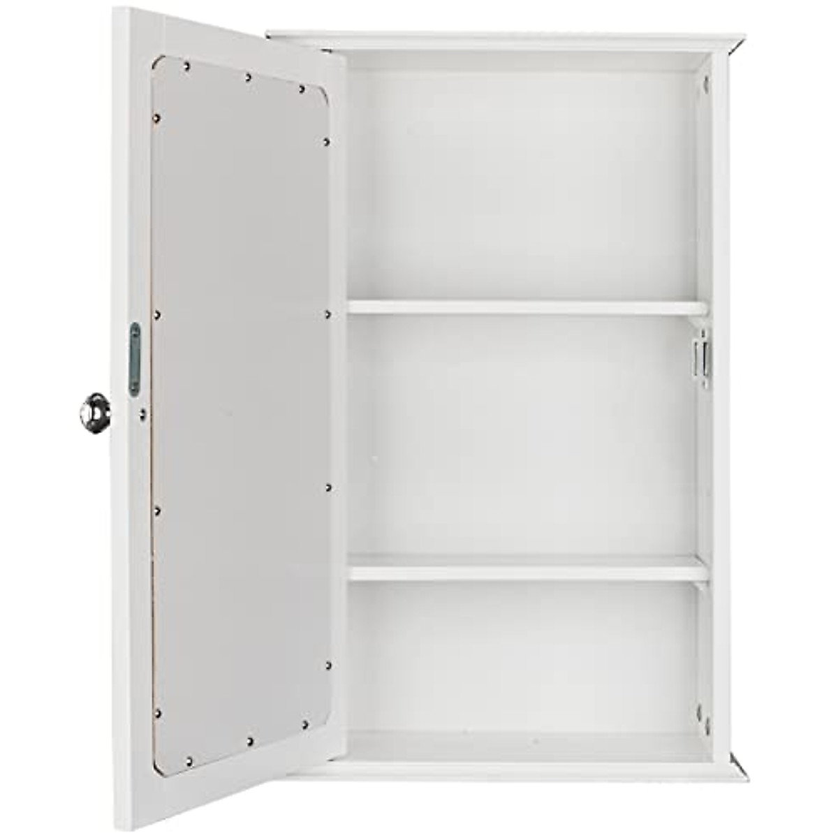 be current Mirror Wall Cabinet, Bathroom Storage Medicine Mount Cabinet Wooden Organizer with Adjustable Shelves, Kitchen Cupboard, White