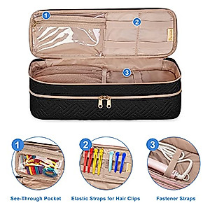 Fasrom Double Layer Travel Case Compatible with REVLON One Step Blow Hair Dryer Brush Volumizer Original 1.0, Plus 2.0 and Styler, Black (Bag Only, Patent Design)